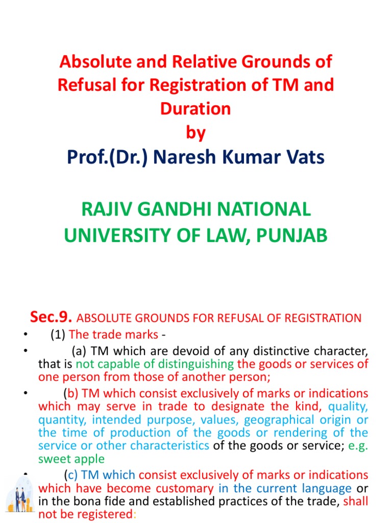 2 Absolute and Relative Grounds For Refusal | PDF | Trademark | Domain ... 2 Absolute and Relative Grounds For Refusal | PDF | Trademark | Domain ...