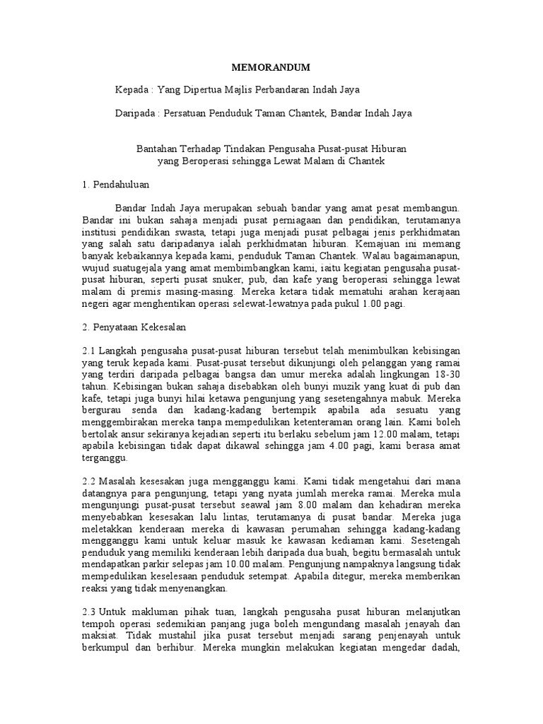 FORMAT MEMORANDUM | PDF