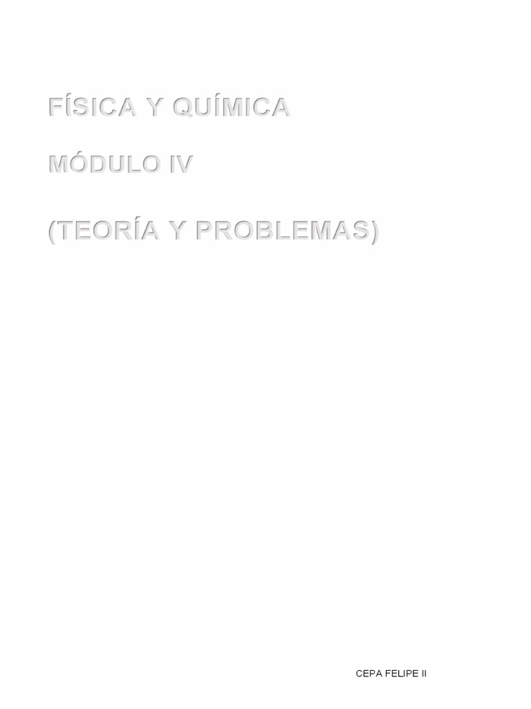 TEORIA Y EJERCICIOS FyQ | PDF | Fuerza | Mole (Unidad)