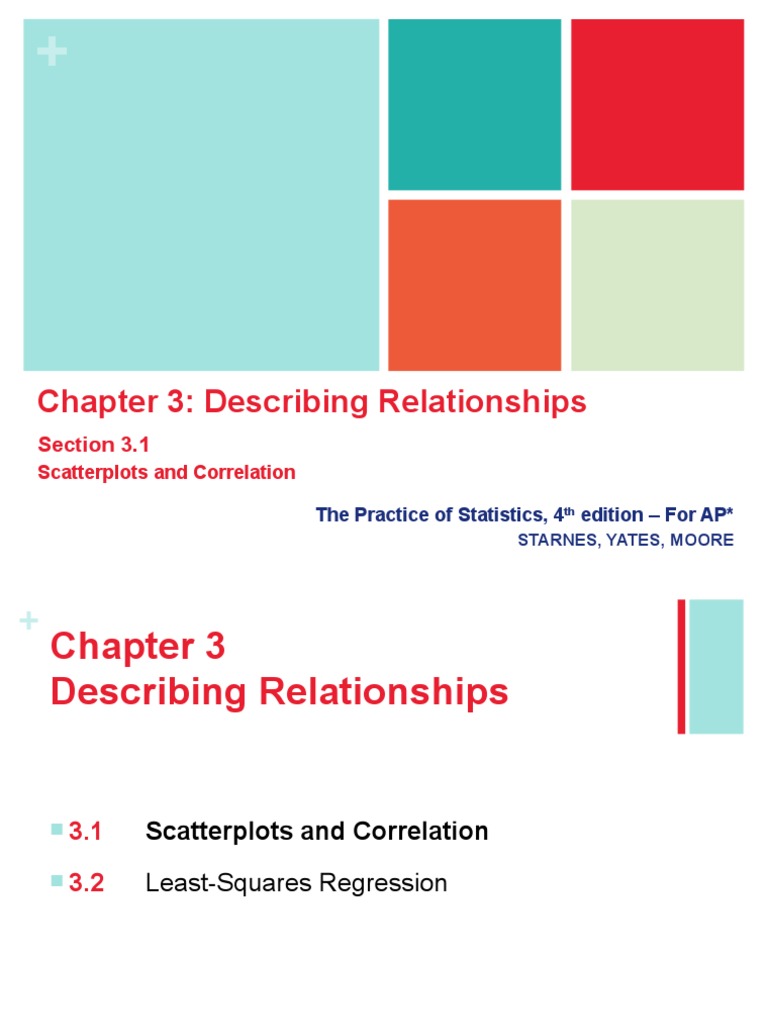 Chapter 3: Describing Relationships: Section 3.1 | PDF | Teaching ...