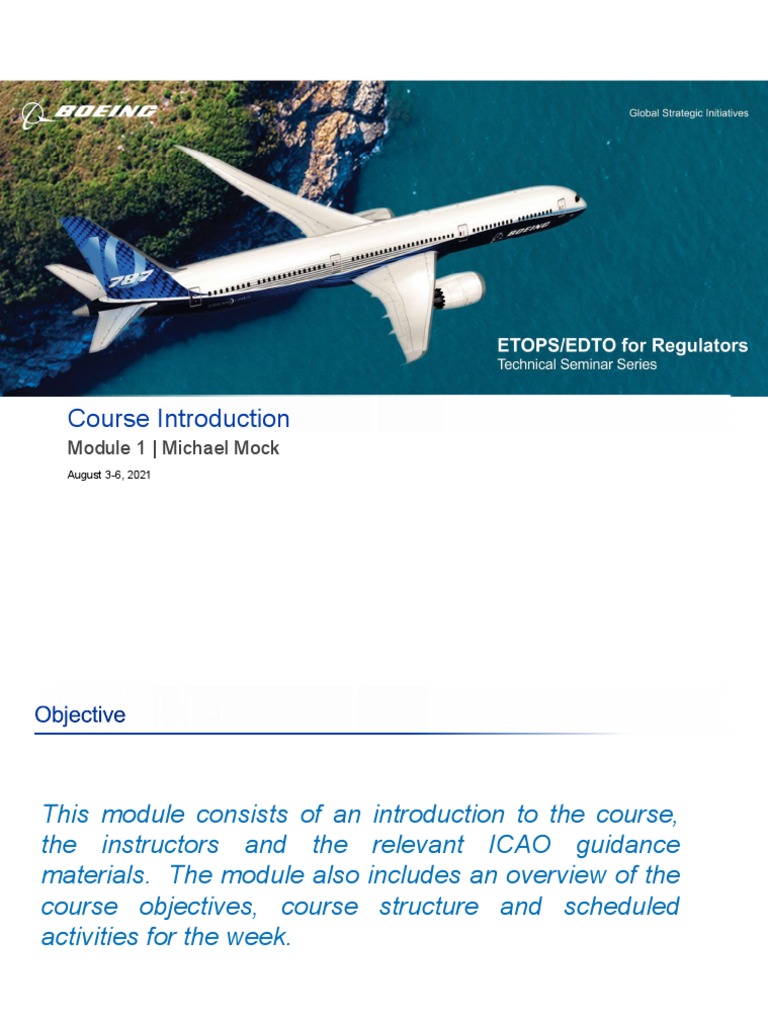 ETOPS Module 1 - Course Introduction - EN | PDF | Aviation | Aerospace