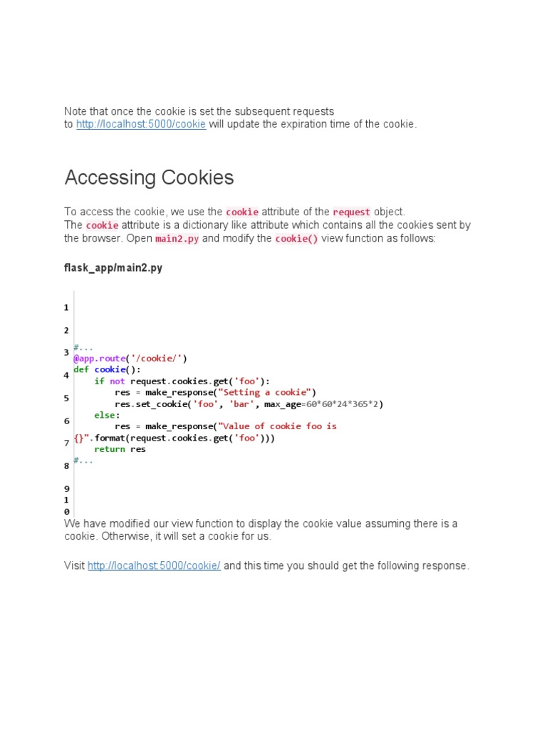 Accessing Cookies: Flask - App/main2.py | PDF | Business