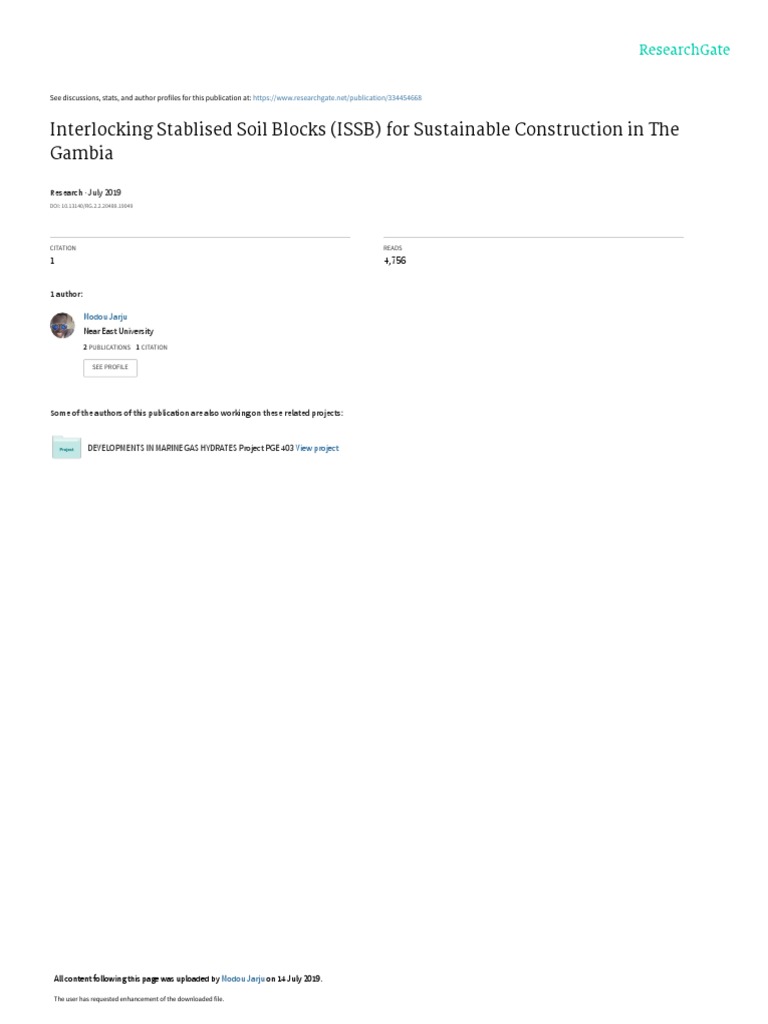 Interlocking Stablised Soil Blocks (ISSB) For Sustainable Construction ...