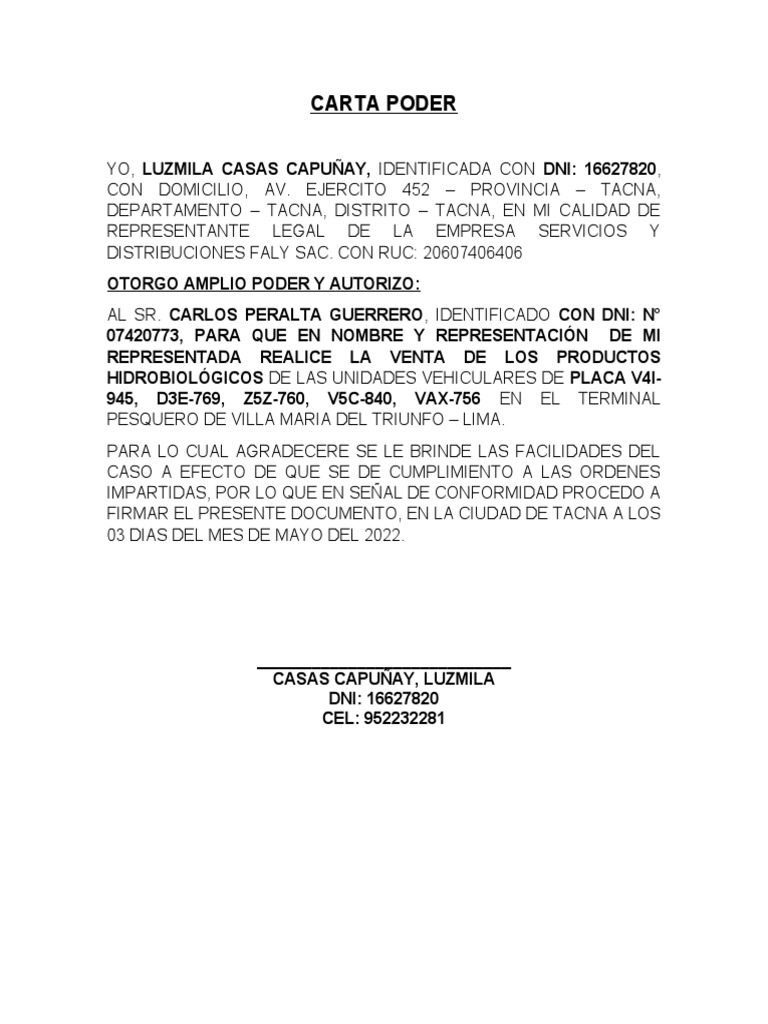Carta Poder | PDF