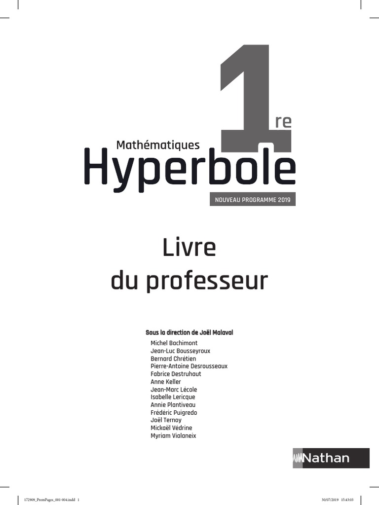 Hyperbole Maths 1ere Livre-Prof - COMPLET Nathan 2019..... Wawacity ...