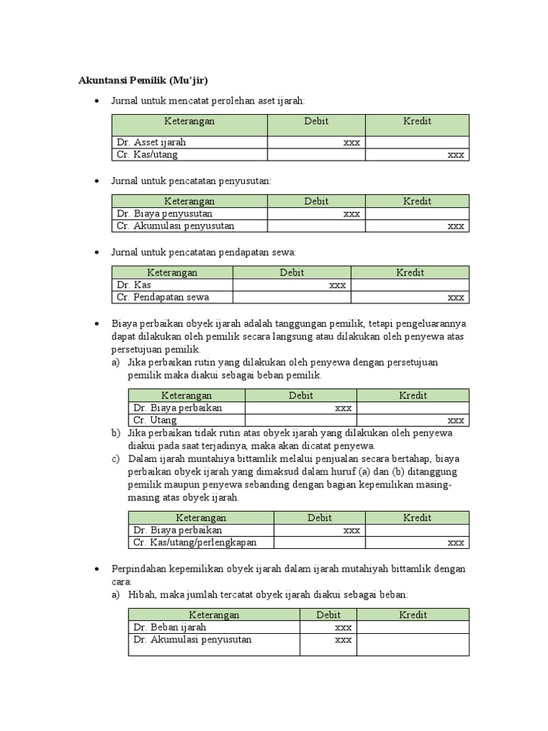 Akuntansi Ijarah | PDF