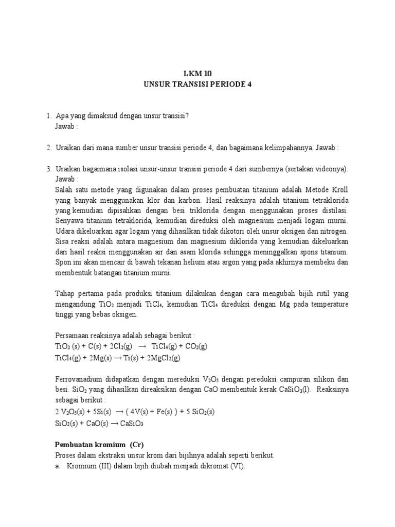 No. 3 Sampai 4 A, LKM 10 KIMSUR | PDF