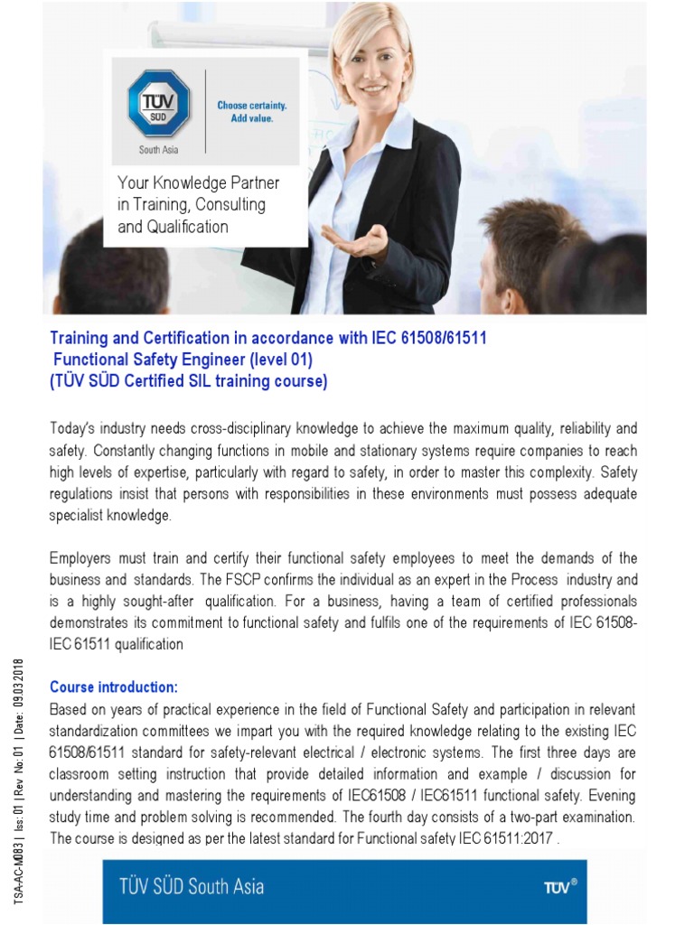 083 - Functional Safety Training On IEC 61508 - 61511 (1) (003) 2018 ...