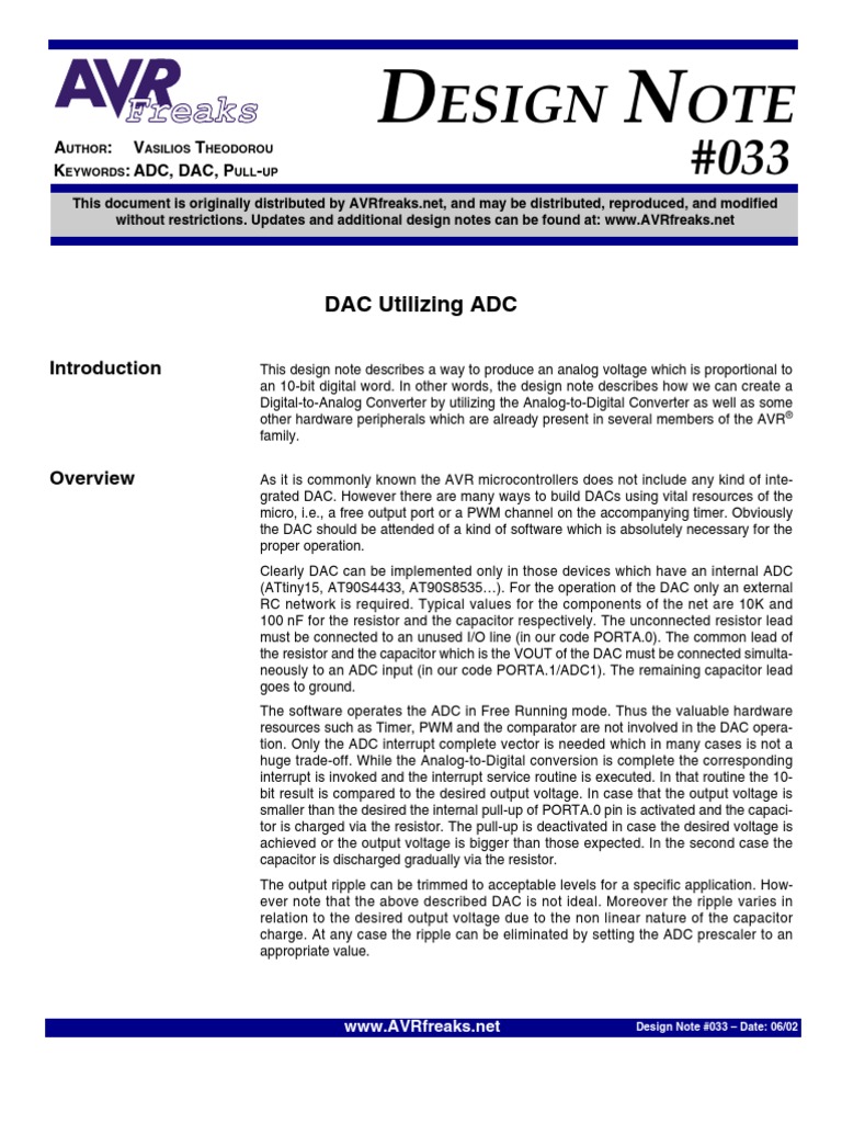 DAC Utilizing ADC | PDF | Analog To Digital Converter | Digital To ...