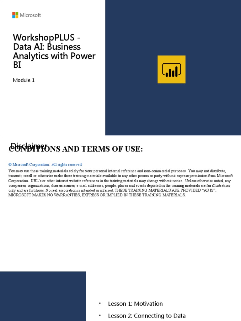M01 PowerBI Desktop | PDF | Databases | Microsoft Sql Server