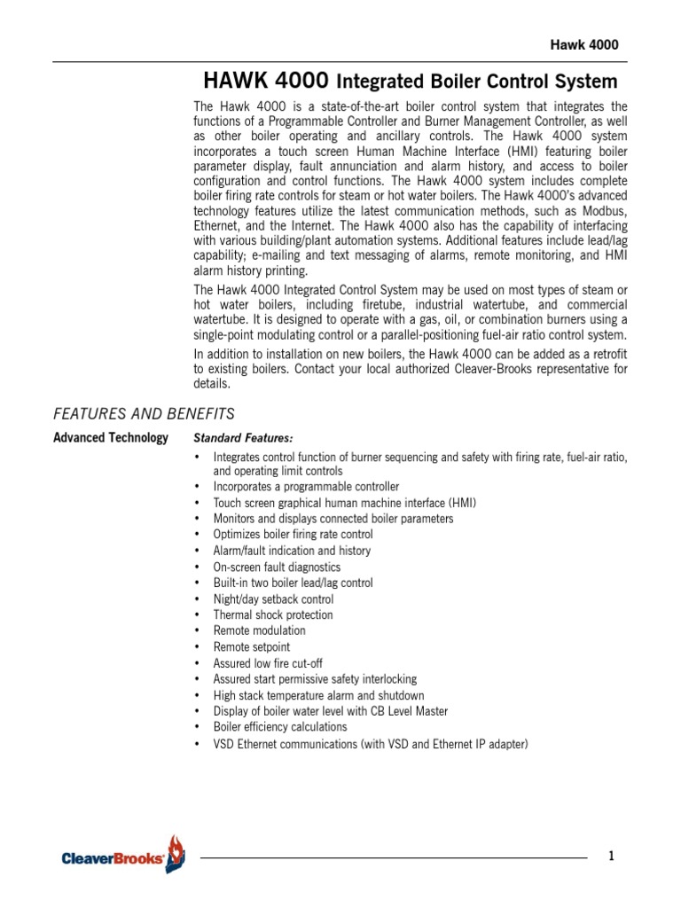 HAWK 4000: Integrated Boiler Control System | PDF | Programmable Logic ...
