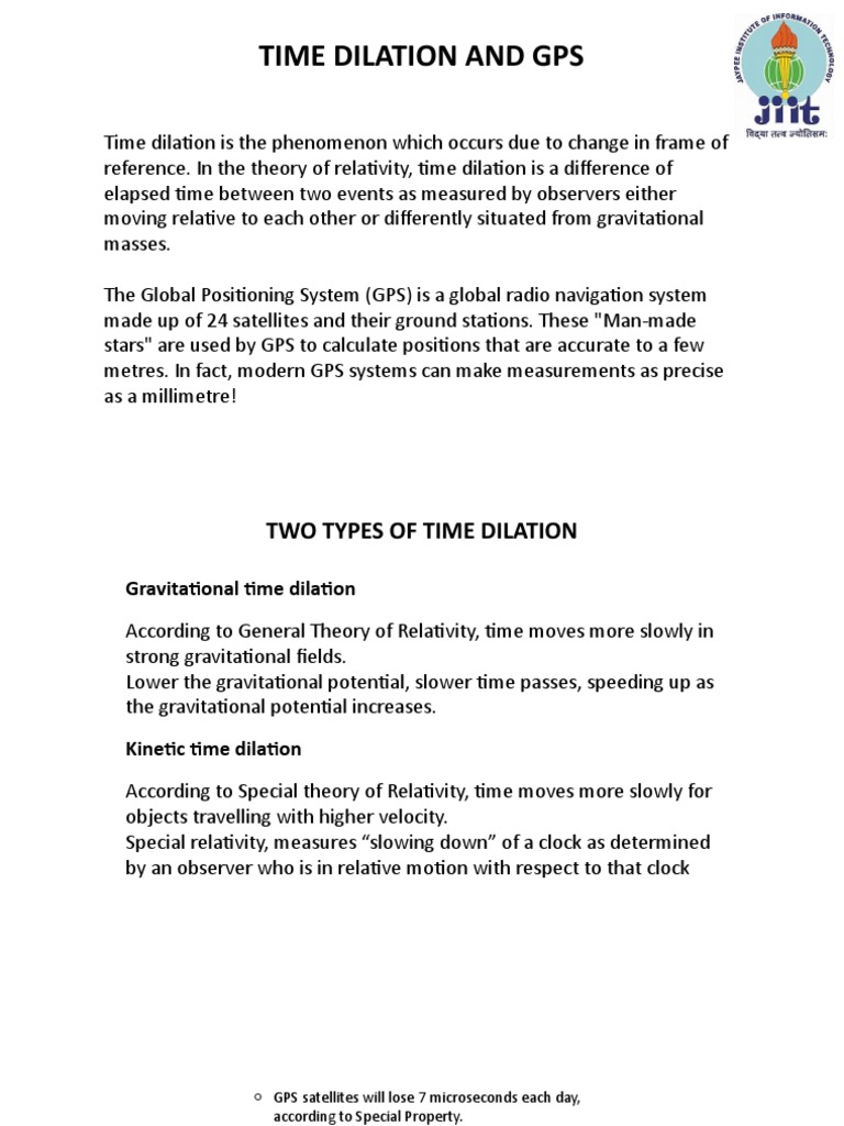 Time Dilation and Gps | PDF | Technology & Engineering | Social Science