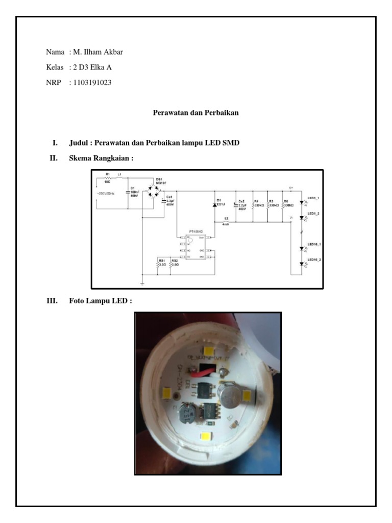 M. Ilham Akbar - 1103191023 - Lampu LED | PDF
