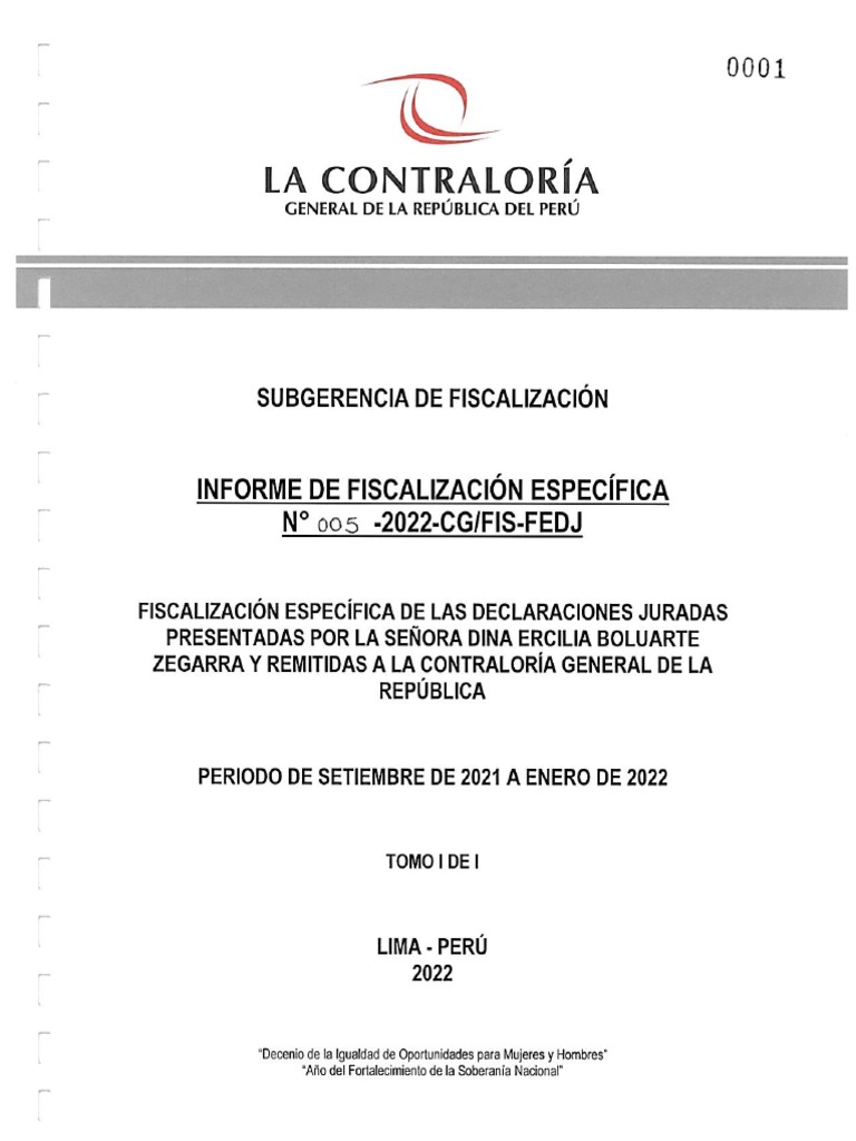 Informe Fiscalización 005-2022-FIS | PDF