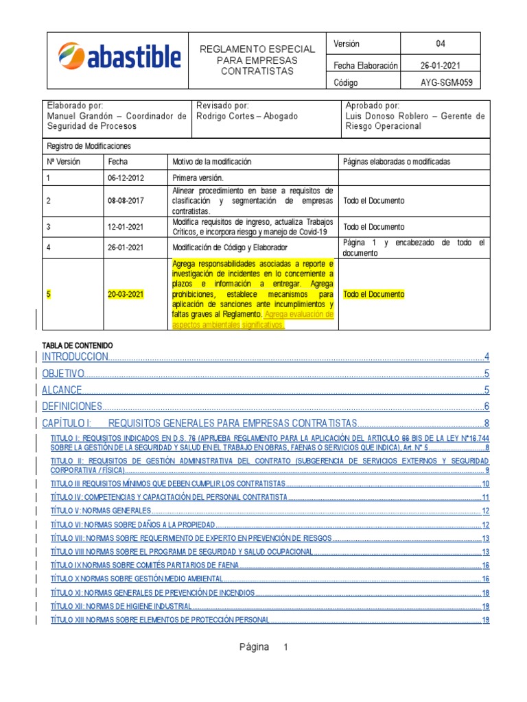 REEC Versión 5 | PDF | Business | Higiene Ocupacional