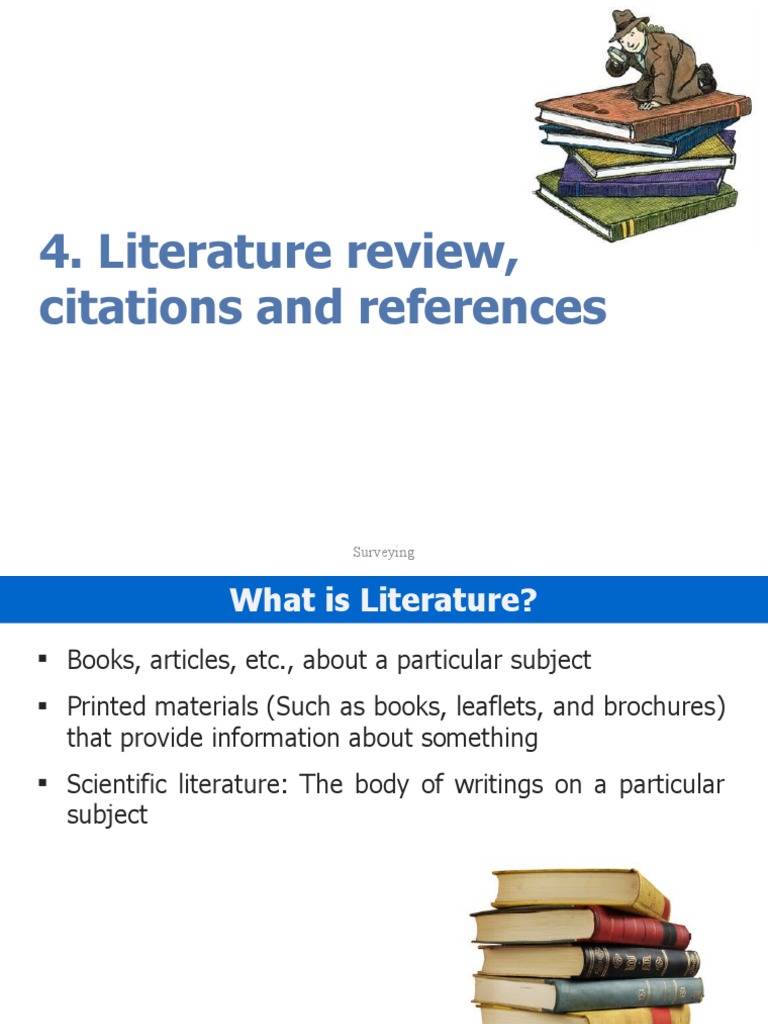 Literature Review, Citations and References: Surveying | PDF | Speed ...