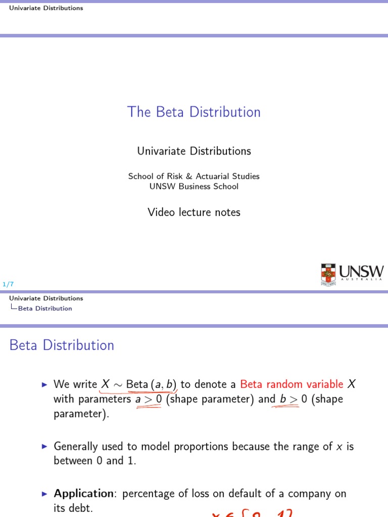 The Beta Distribution: Univariate Distributions | PDF | Probability ...