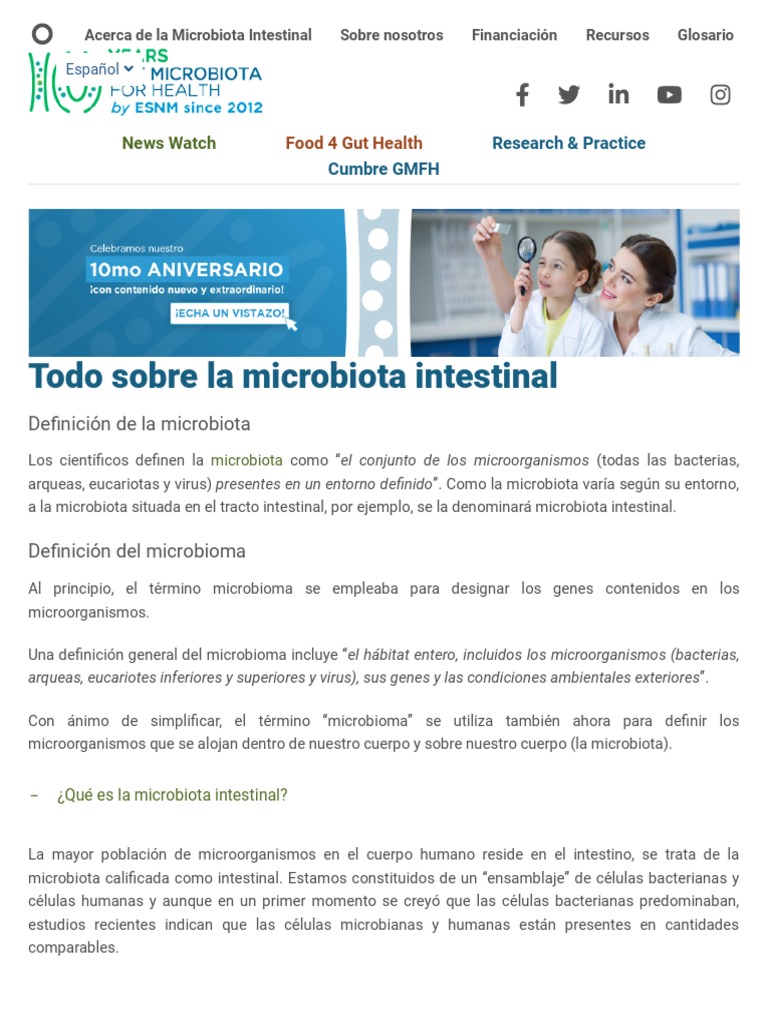 Información Sobre La Microbiota Intestinal | PDF | Digestión | Las ...