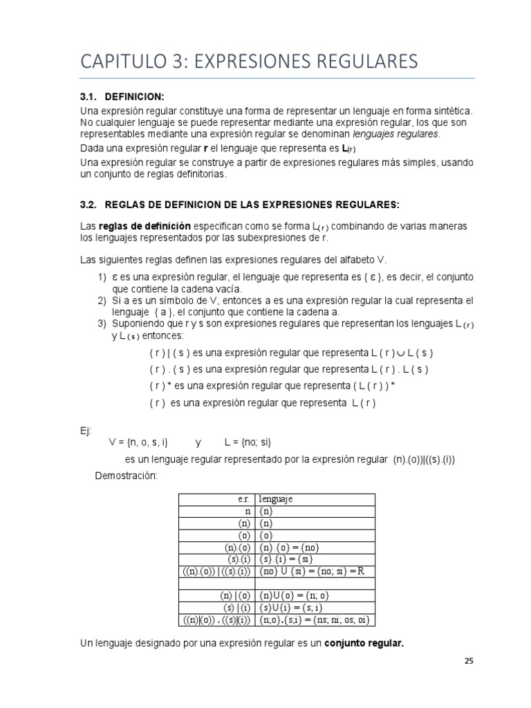 SSyL-cap3 - 2015 - Expresiones Regulares | PDF | Expresión regular ...