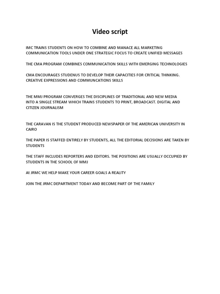 Video Script | PDF