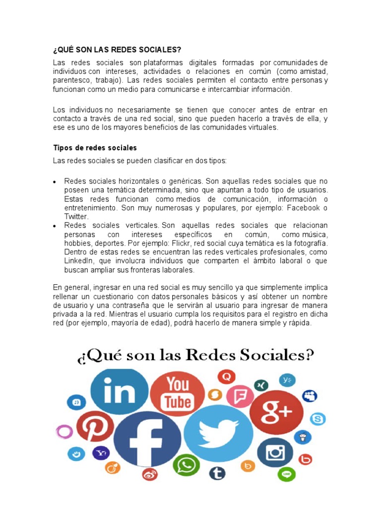 Qué Son Las Redes Sociales | PDF | Servicio de redes sociales | Snapchat