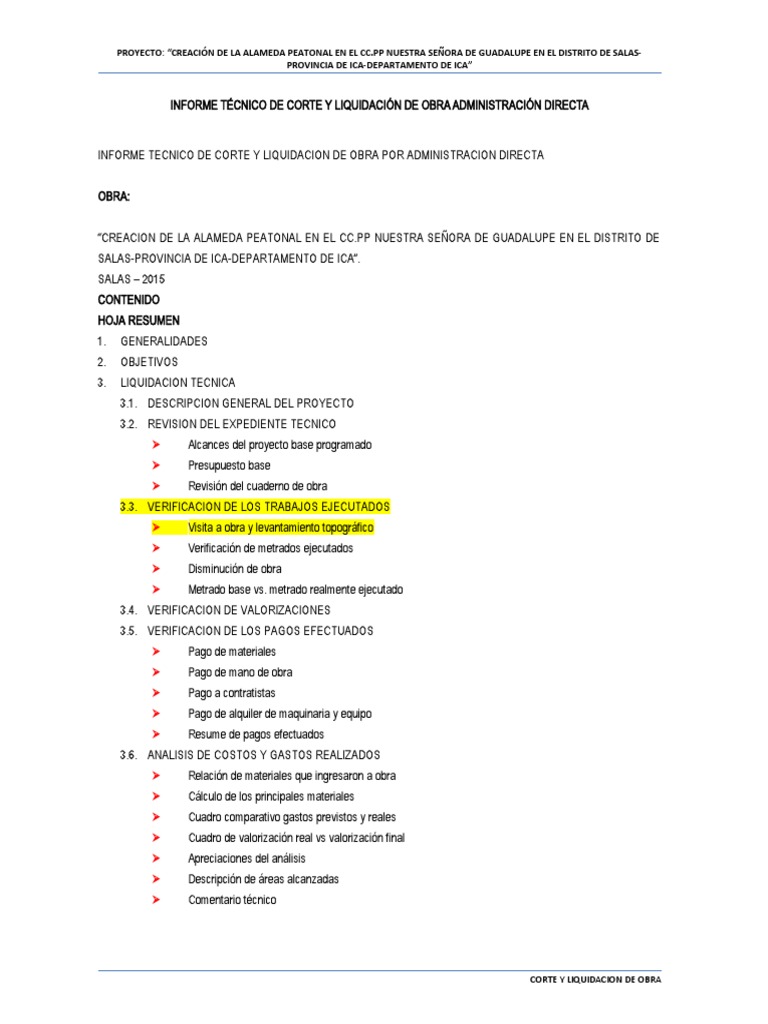 Informe Final de Obra | PDF | Presupuesto | Economias