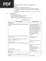A Lesson Plan in Grade 1 Physical Education | PDF | Senses | Lesson Plan
