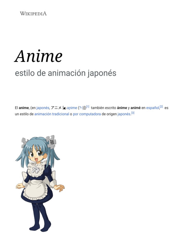 Un recorrido por la historia y características del anime japonés | PDF ...