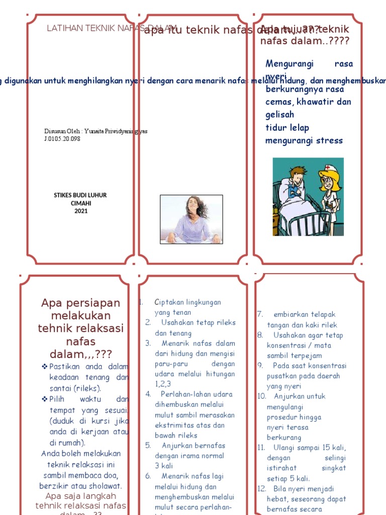 Leaflet Teknik Relaksasi Nafas Dalam | PDF