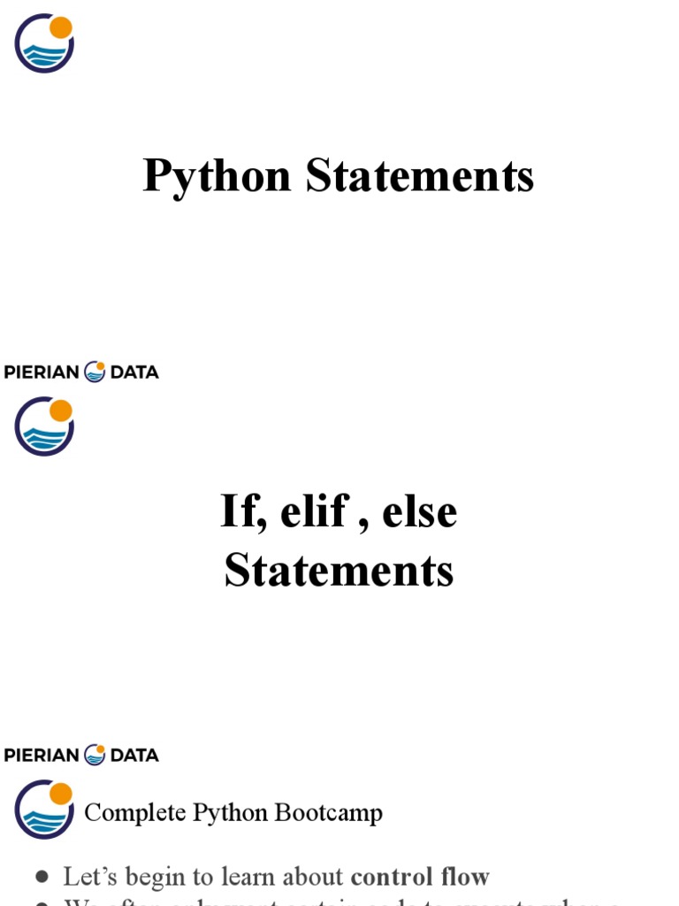 02 Python Statements | PDF | Control Flow | Python (Programming Language)