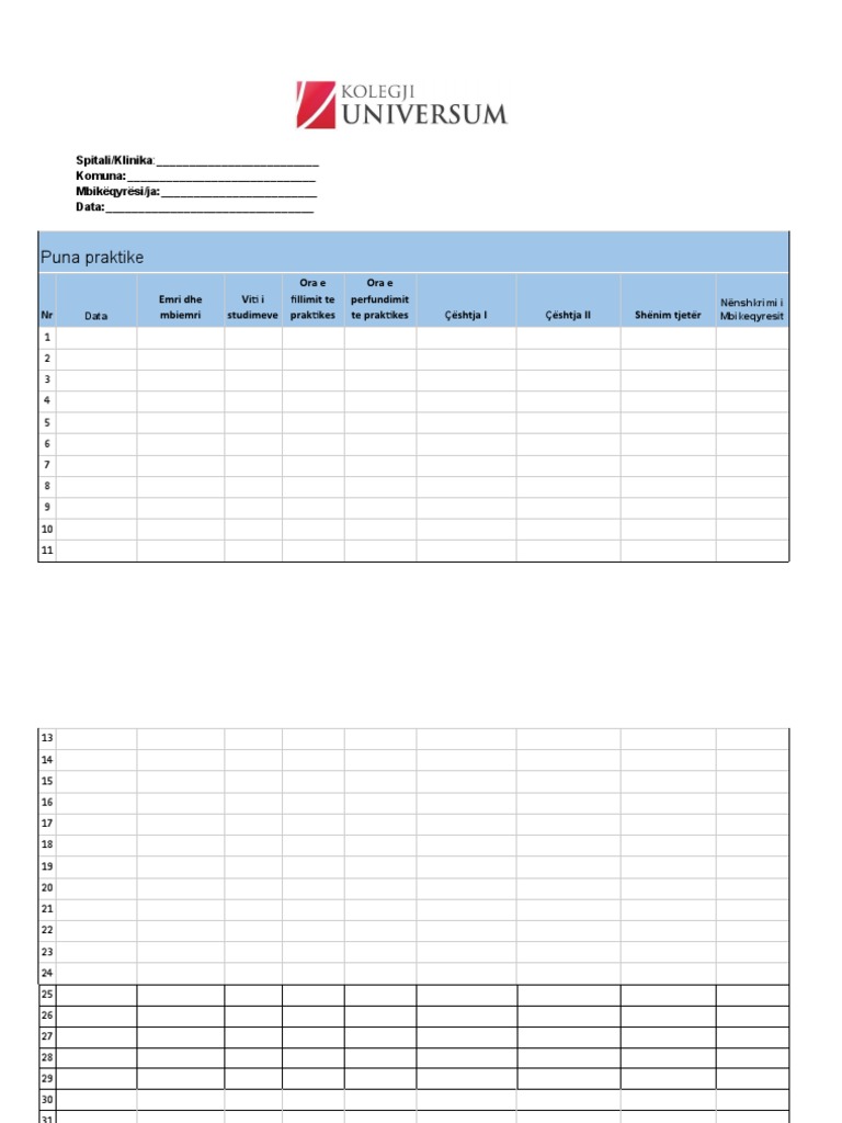 Formulari-3.-Evidentimi-i-oreve-te-realizuara-1 | PDF