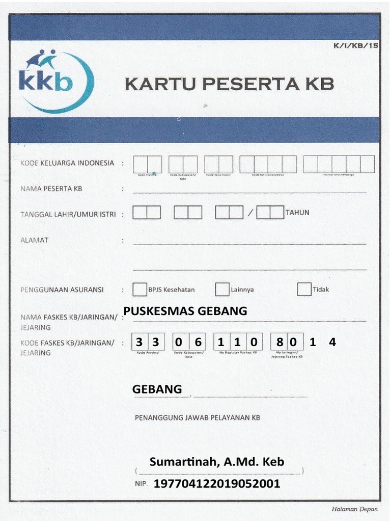 KARTU KB | PDF