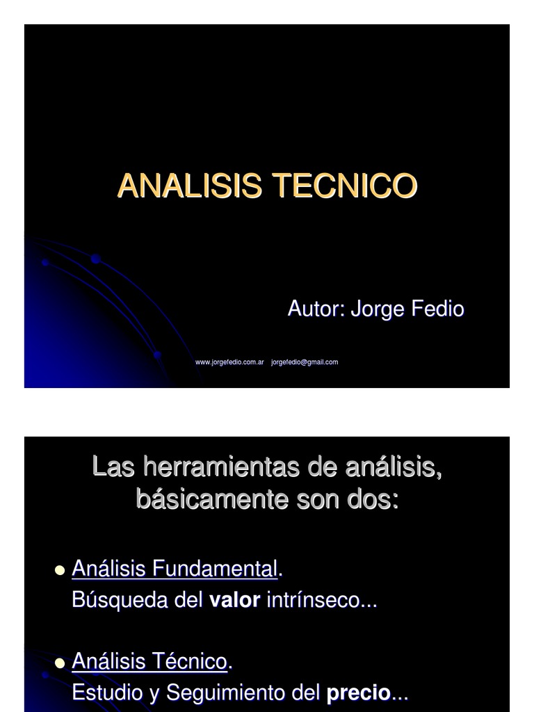 1 - Análisis Técnico - Jorge Fedio | PDF | Análisis técnico ...