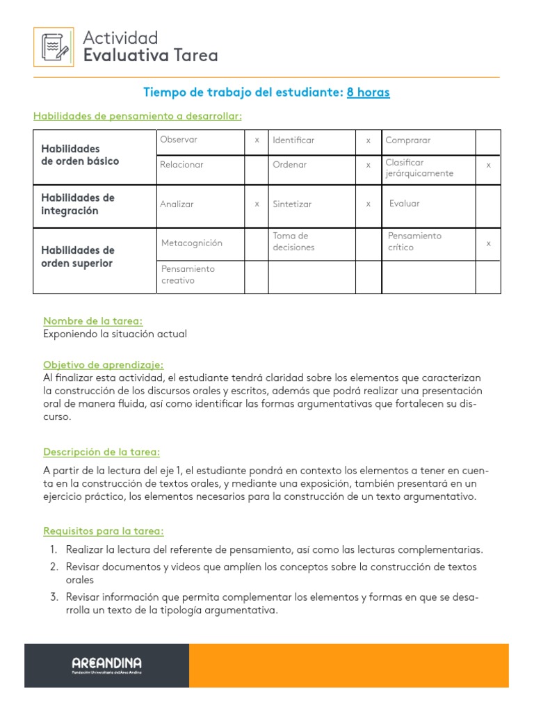 Tarea Eje 1 | PDF | Cognición
