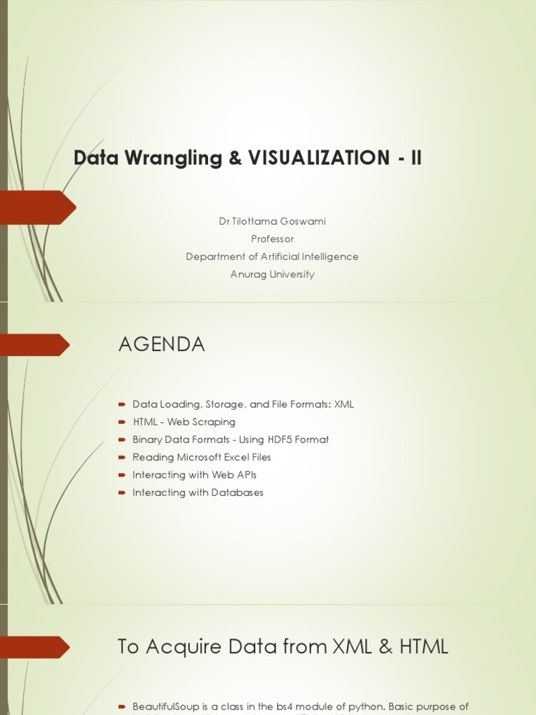 Data Wrangling & Visualization - II | Download Free PDF | Html | Xml