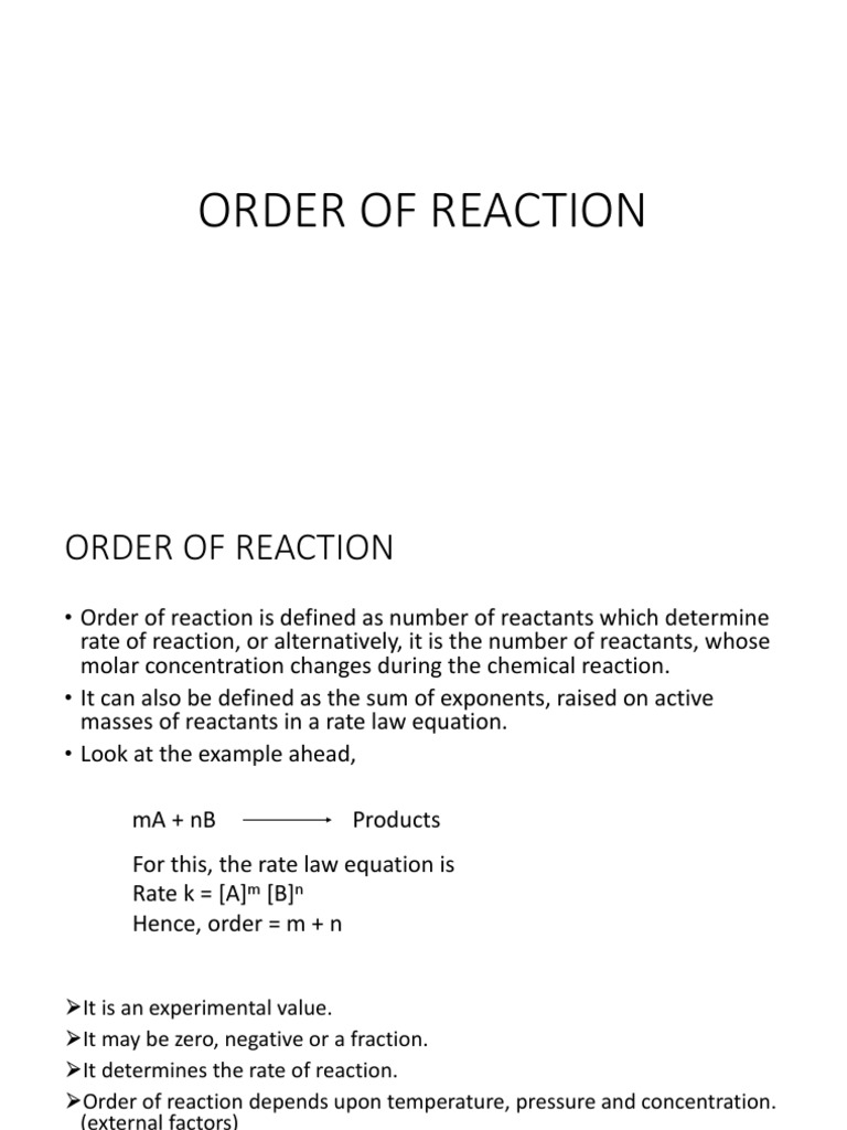 4-Order of Reaction | PDF