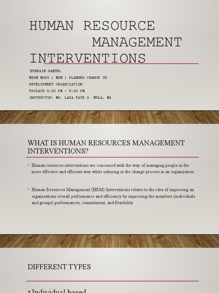 HR Management Interventions Explained | PDF | Business