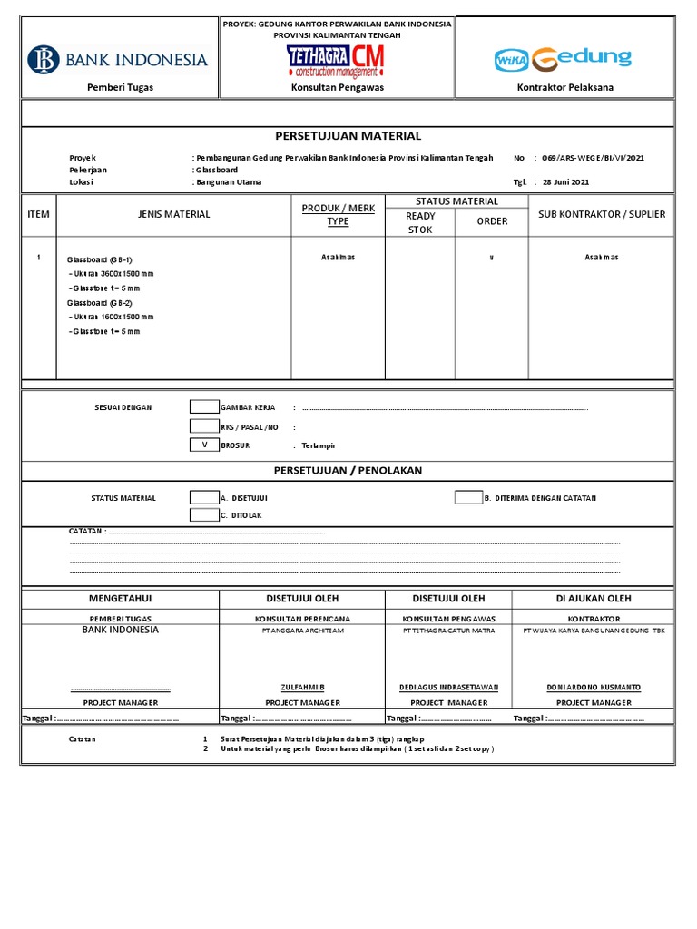 Form Approval Material | PDF