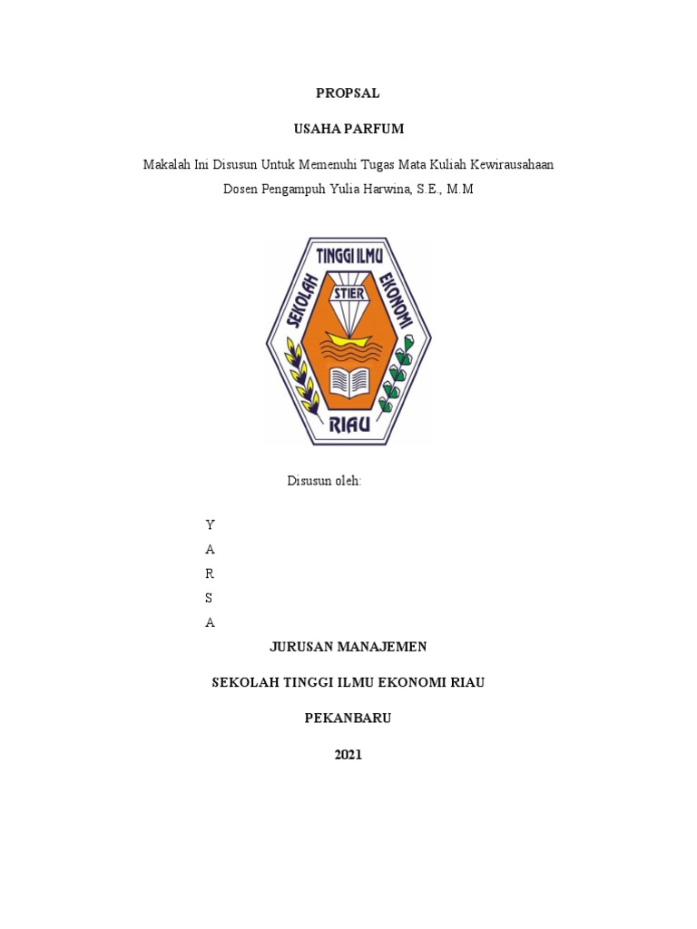 Proposal Usaha Parfum | PDF