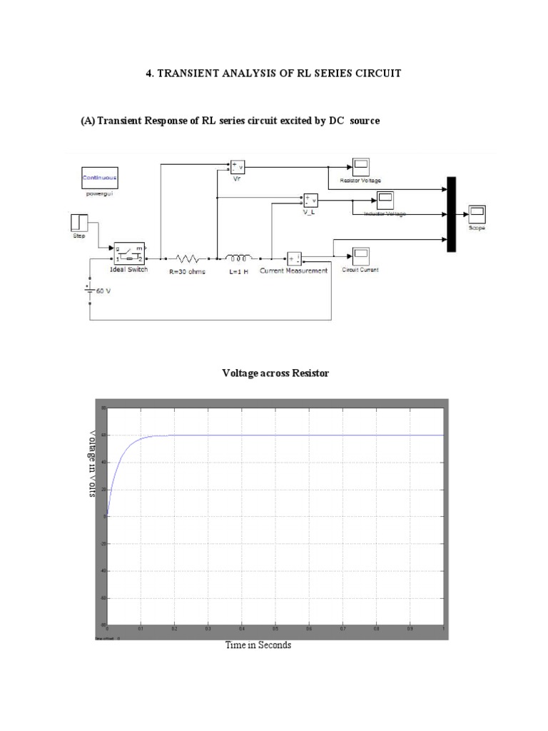 Series RL and RC Transient Response Graph | PDF