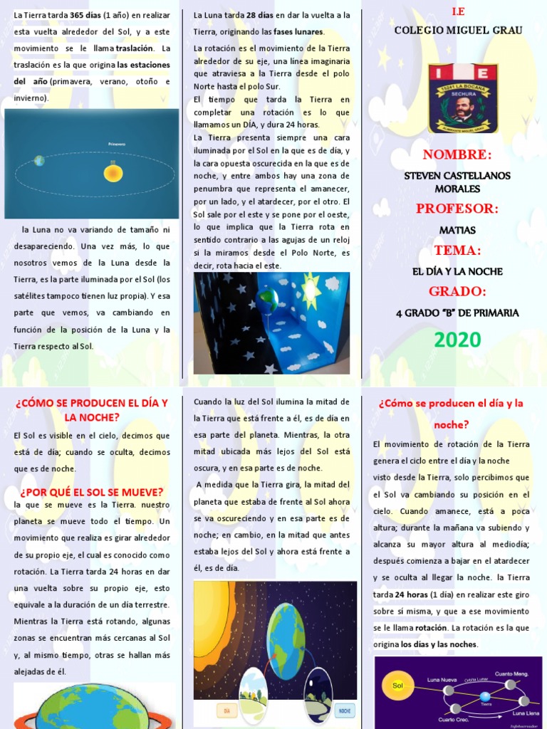 Cómo se produce el día y la noche | PDF | Noche | Tierra