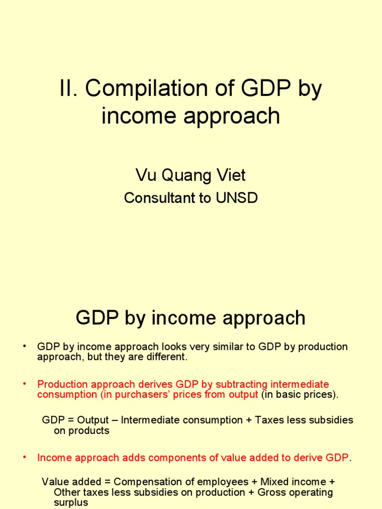 II. Compilation of GDP by Income Approach | PDF | Gross Domestic ...