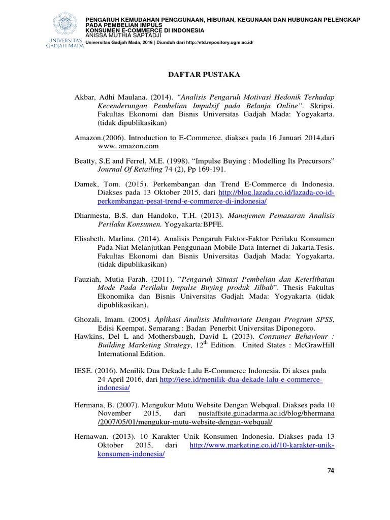 S2 2016 334455 Bibliography | PDF | Ilmu Sosial