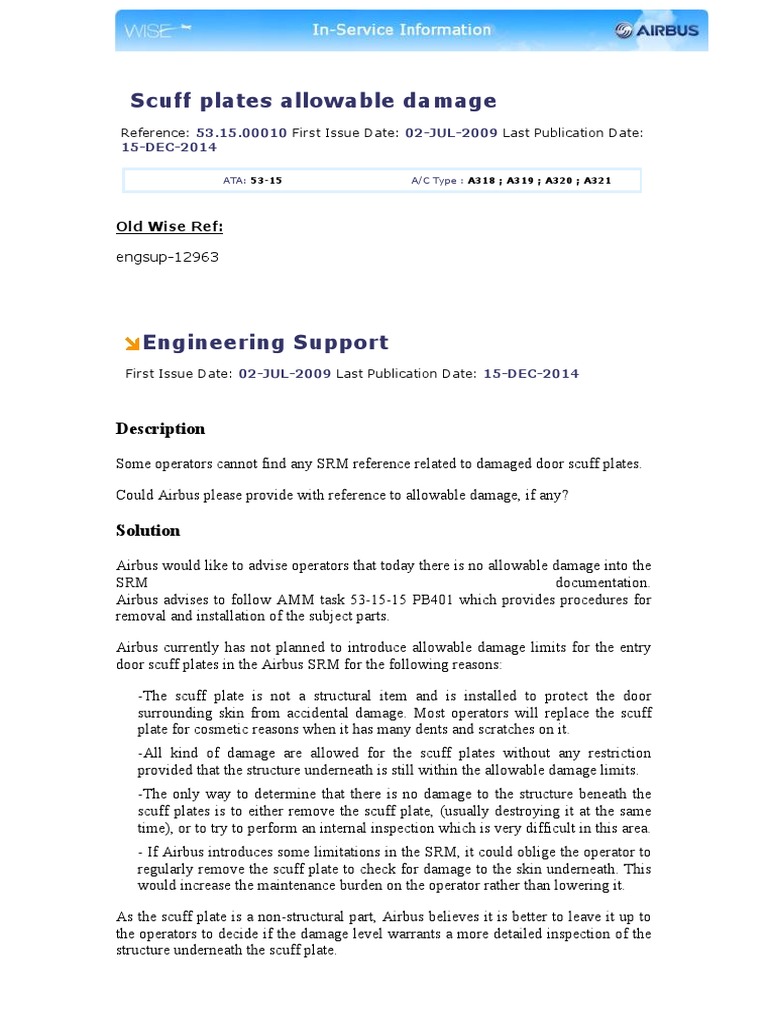 Scuff Plate Allowable Damage | PDF | Business