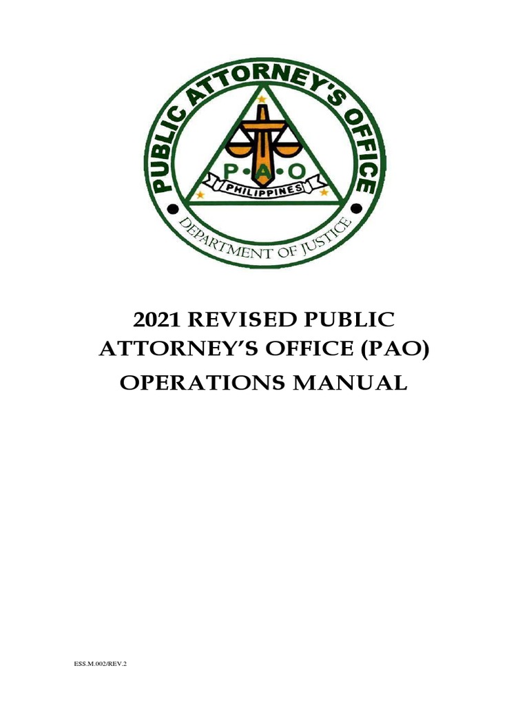2021 Revised Pao Operations Manual Final - English Version | PDF ...