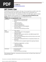 QET Sample Paper | PDF | University | Essays