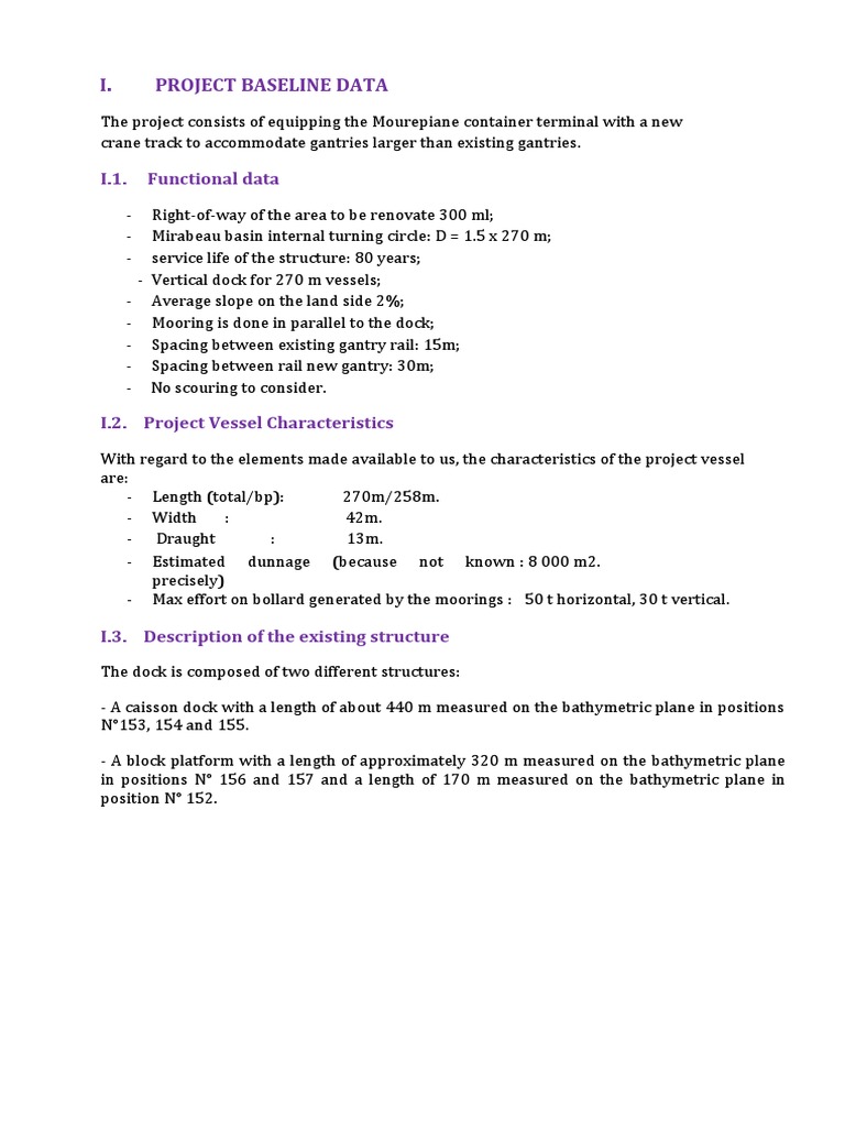 Project Baseline Data | PDF | Sea Level | Yield (Engineering)
