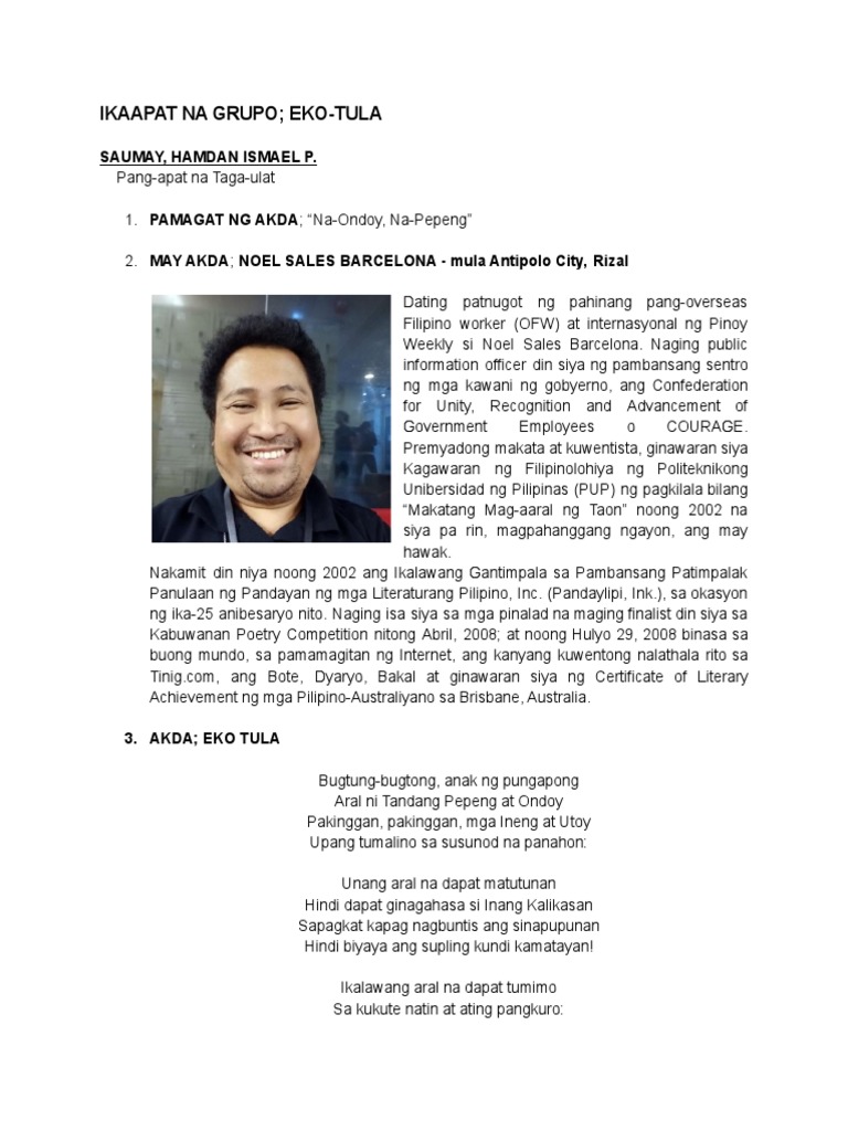 EKO-TULA by SAUMAY, HAMDAN | PDF