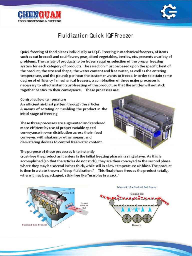 Fluidized Bed IQF Quick Freezer | PDF | Refrigerator
