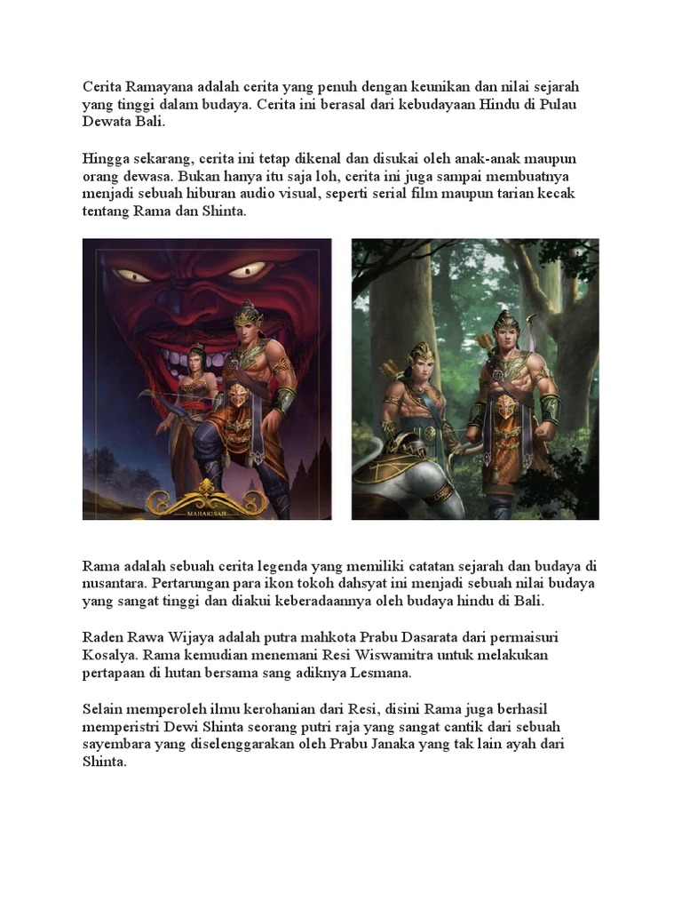 Cerita Ramayana Adalah Cerita Yang Penuh Dengan Keunikan Dan Nilai ...